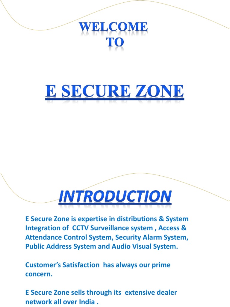 E Secure Zone: Security System Solutions | PDF | Technology & Engineering