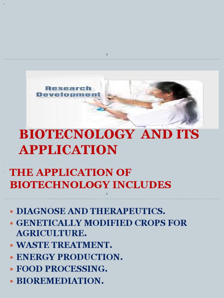Biotecnology and Its Application | PDF | Genetically Modified Crops ...