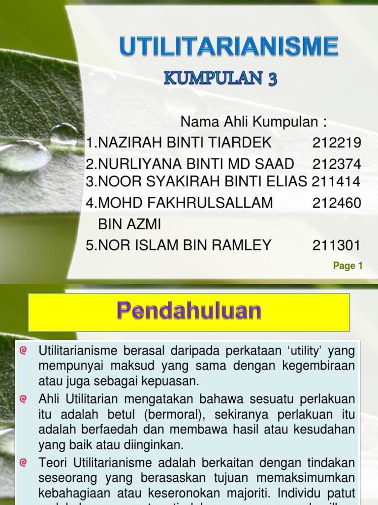 Teori Utilitarianisme | PDF
