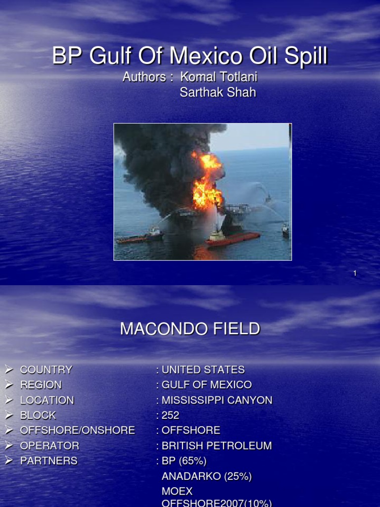 BP Gulf of Mexico Oil Spill Overview | PDF | Deepwater Horizon Oil ...
