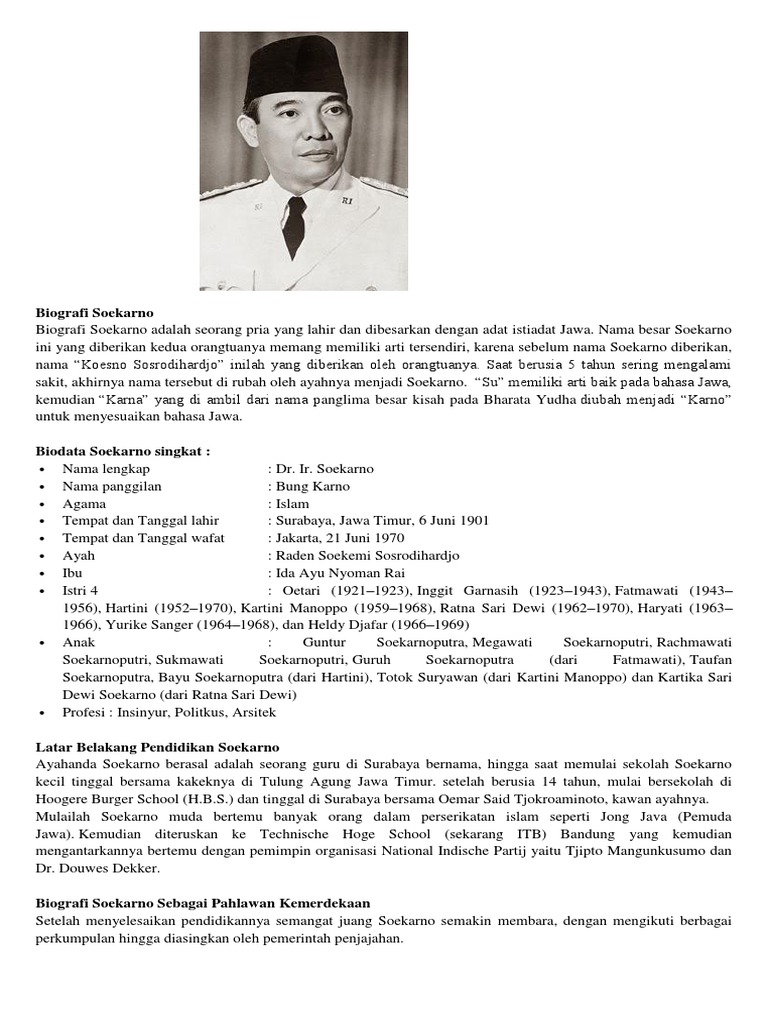 Biografi Soekarno | PDF
