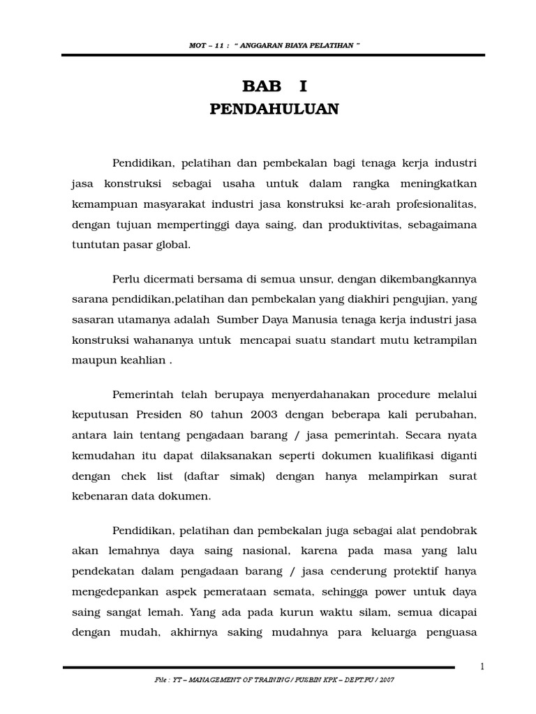 Materi RAB Pelatihan | PDF