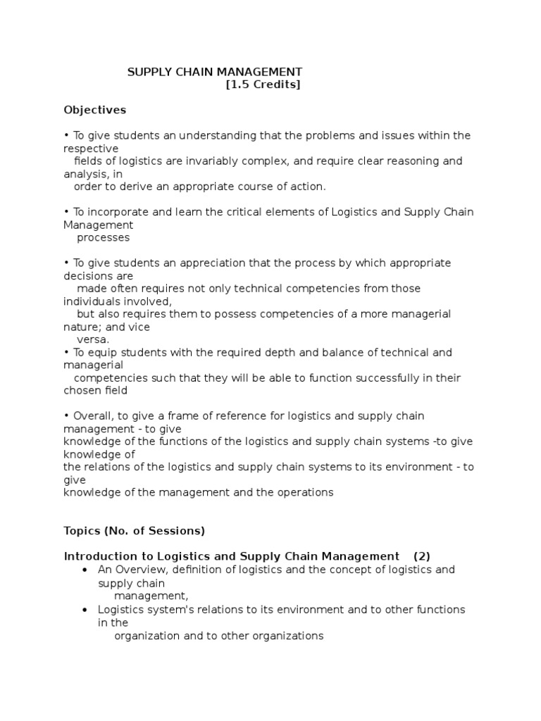 4 Supply Chain Management | PDF | Supply Chain | Supply Chain Management