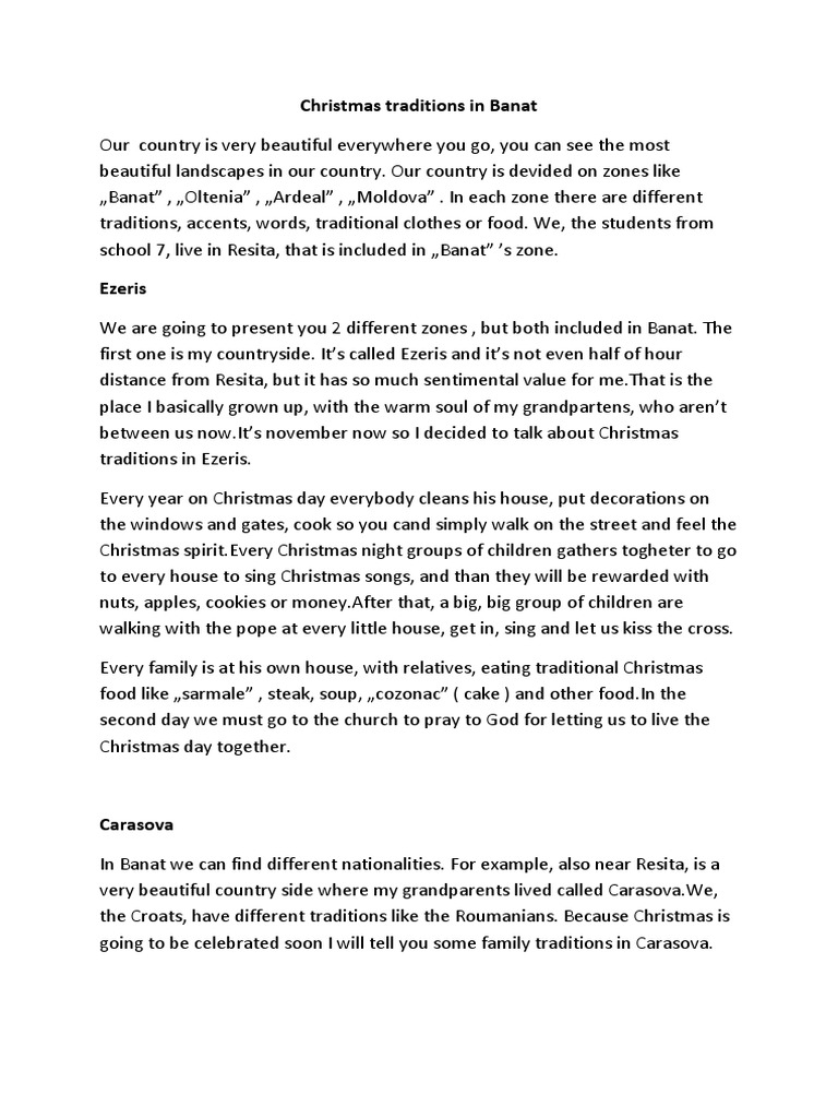 Christmas Traditions in Banat | PDF | Christmas Traditions | Foods
