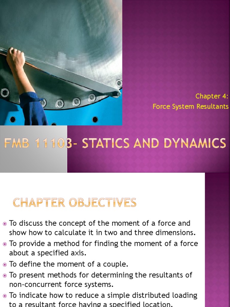 CH 4 Force System Resultant | PDF | Torque | Euclidean Vector