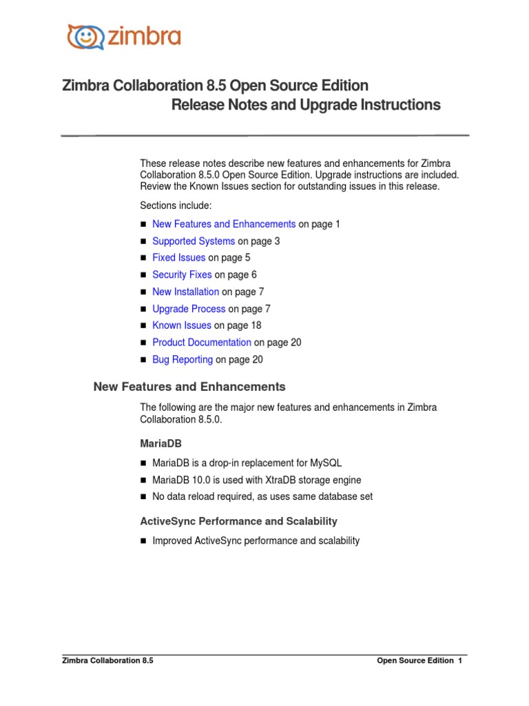 Zimbra Open Source 8.5 Upgrade Instructions | PDF | Safari (Web Browser ...