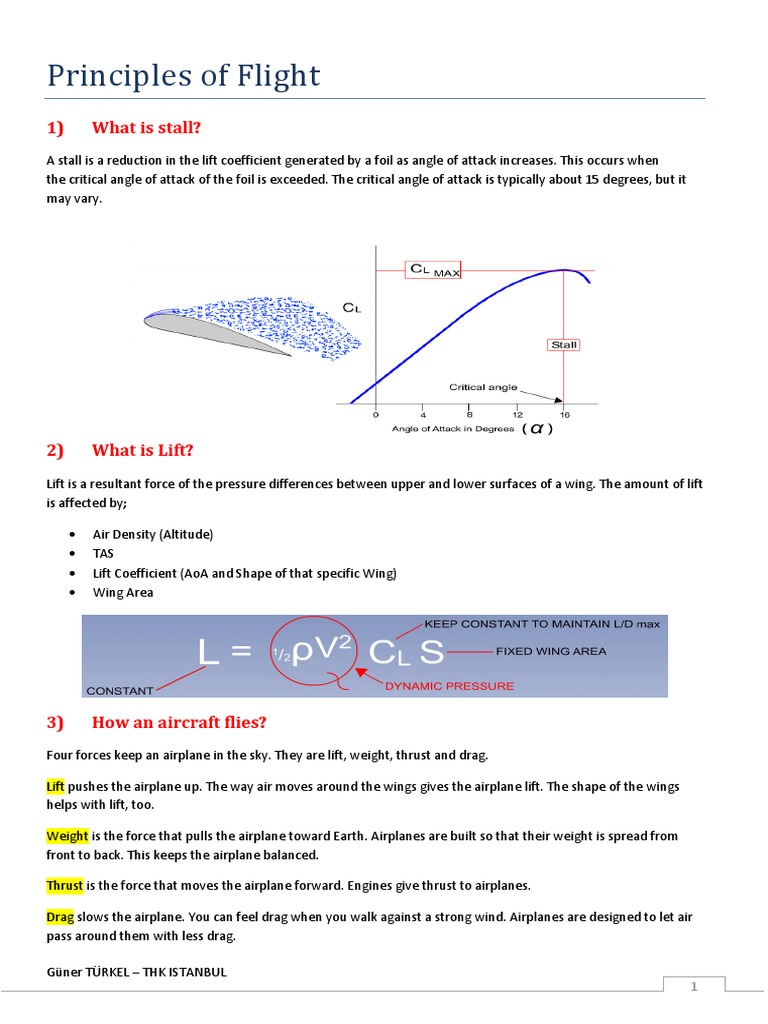 Principles of Flight Explained | PDF | Flight Control Surfaces | Takeoff