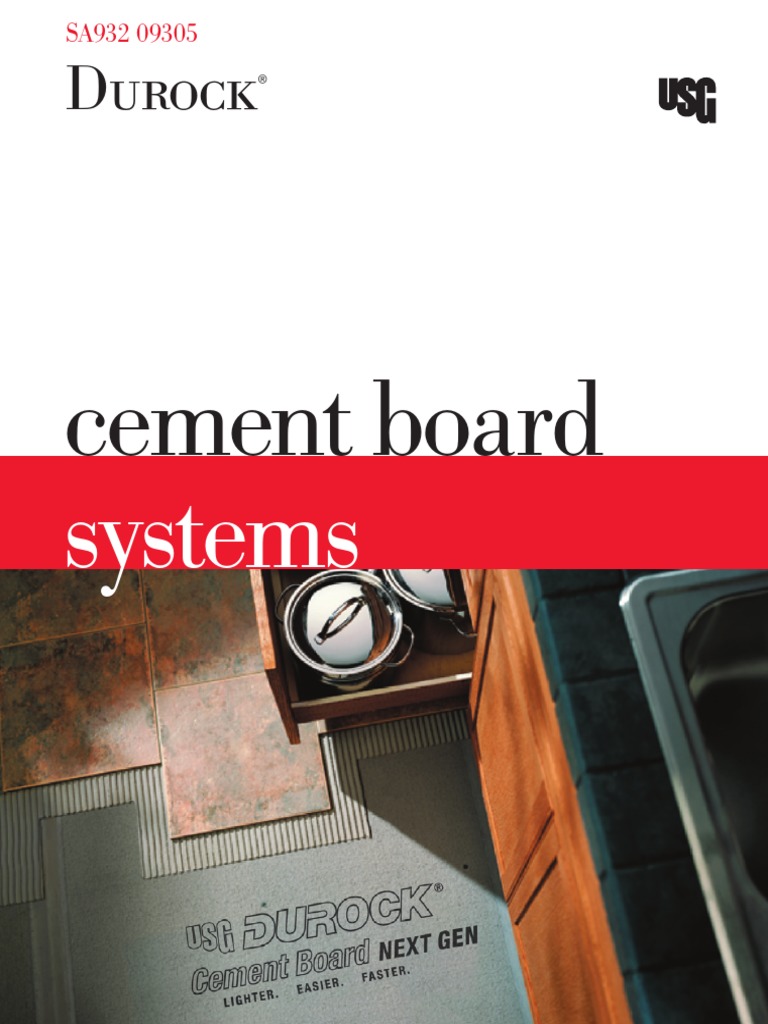Durock Cement Board Overview and Specs | PDF | Framing (Construction ...
