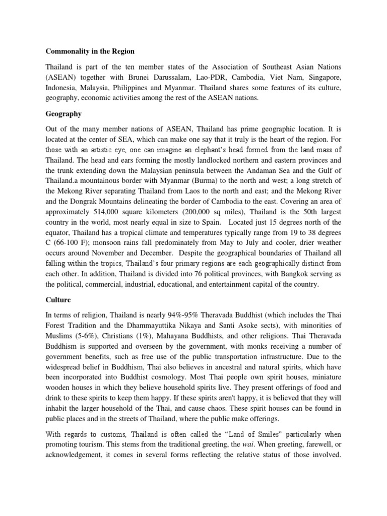 Commonality in The Region | Download Free PDF | Thailand | Corporate ...