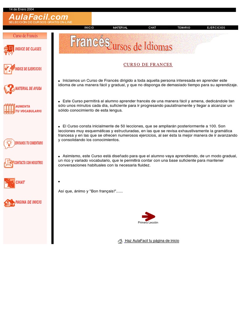 Curso de Frances, Gramatica y Vocabulario, Muy Util | PDF | Adjetivo ...