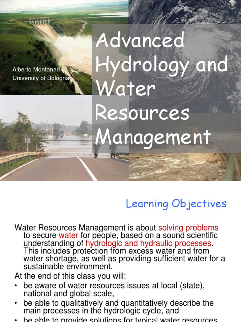 Lecture 1 - Water Resources | PDF | Hydrology | Water Resources