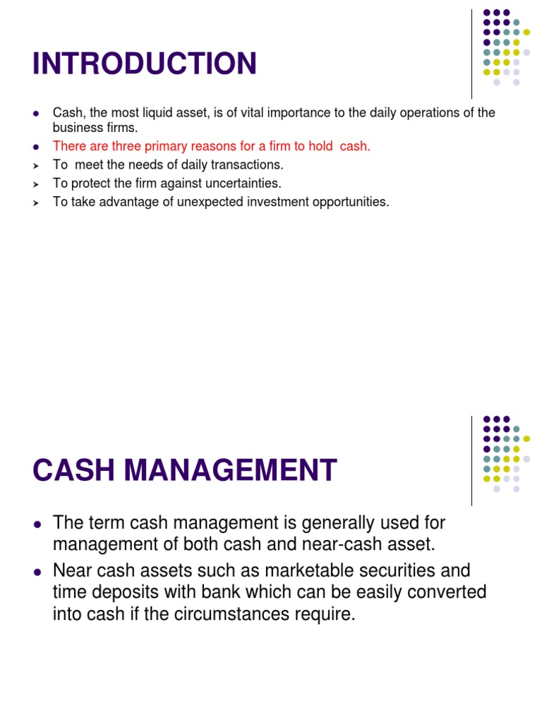 Cash Management | PDF | Banks | Market Liquidity