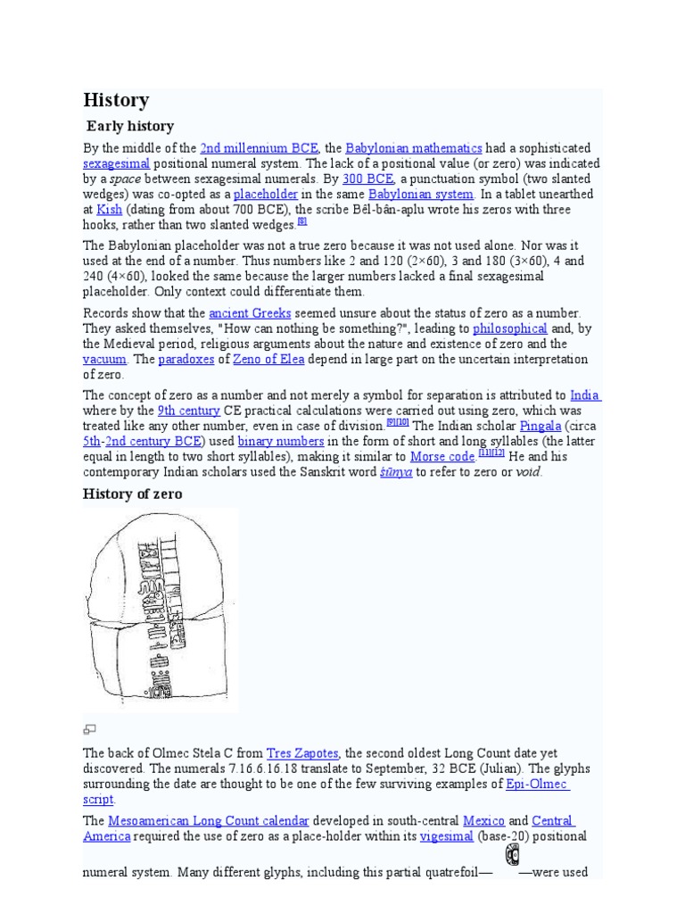 History of Zero | PDF | Numbers | Fraction (Mathematics)
