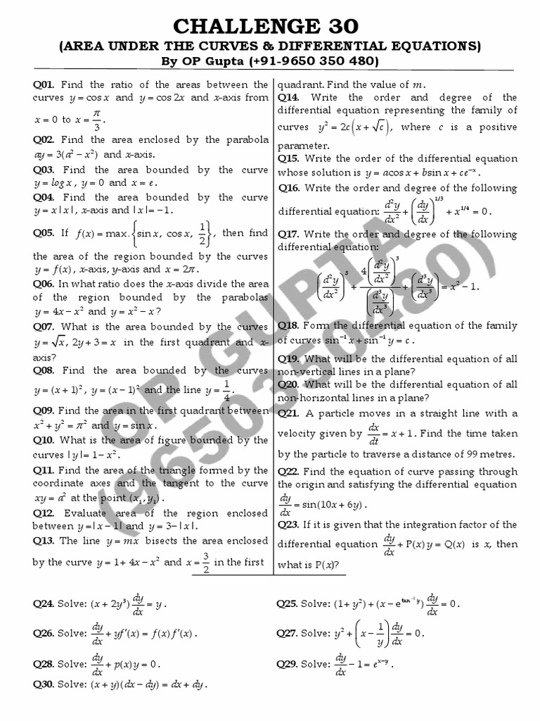 Calculus Challenge for Students | PDF