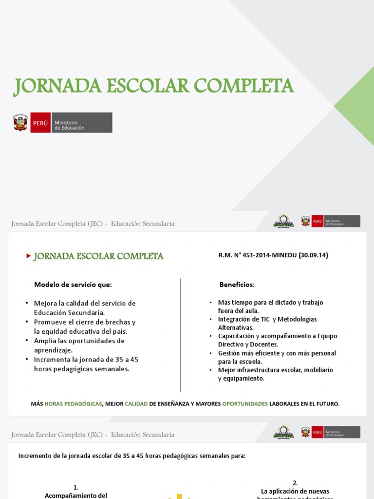 Jornada Escolar Completa: Mejora Educativa | PDF | Maestros ...