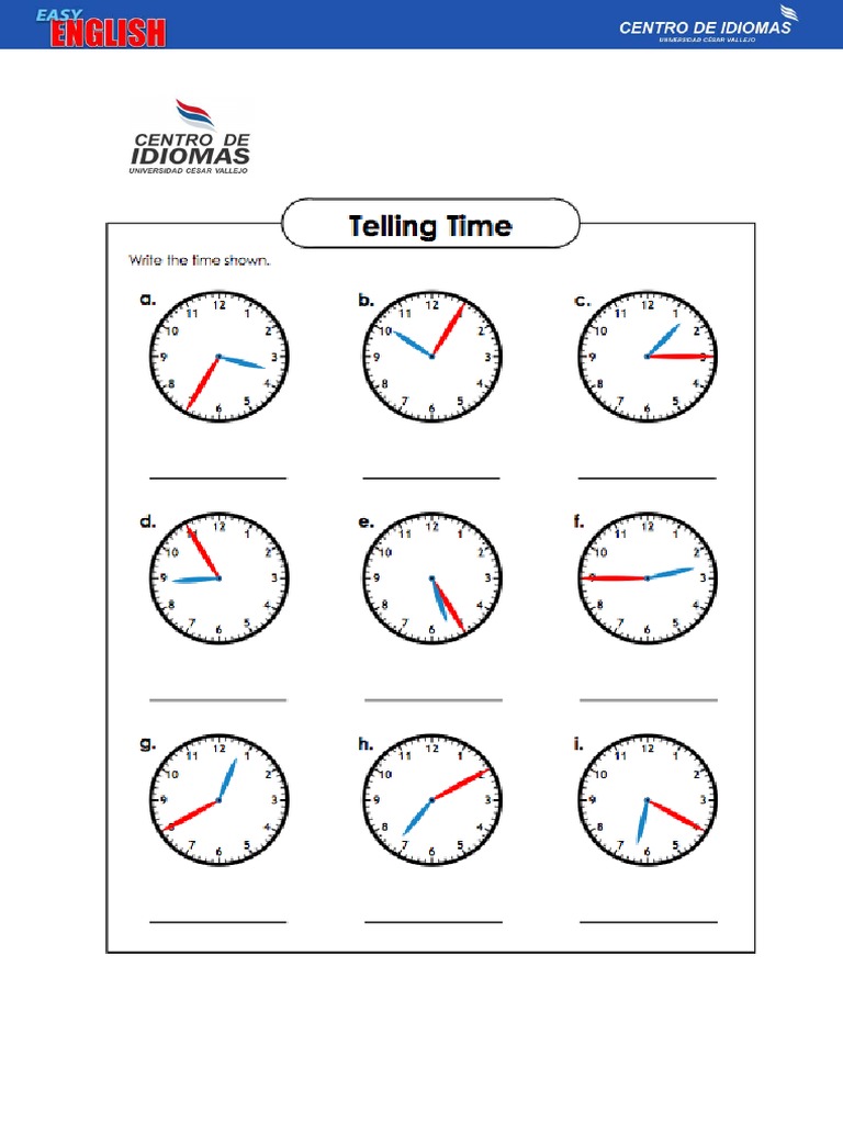 UNIT 3 LESSON 2 Telling Time PDF | PDF