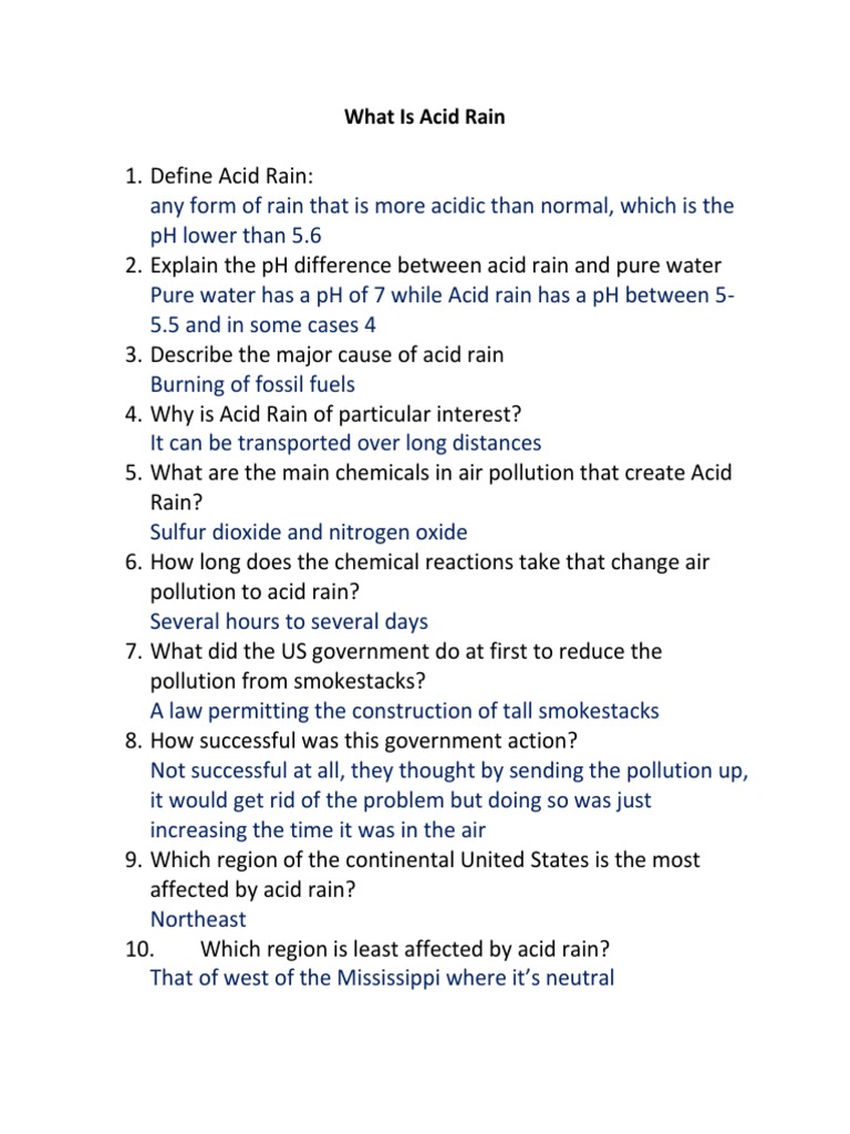 What Is Acid Rain | PDF | Law