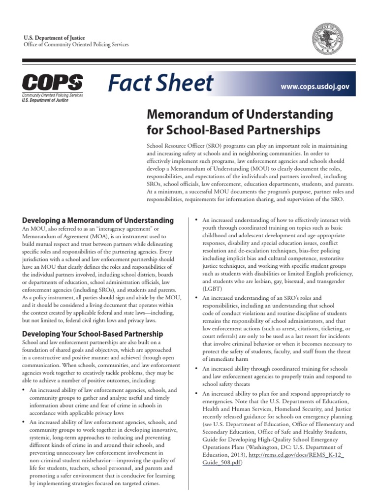 2014 MOU-FactSheet v3 092513 PDF | PDF | Law Enforcement Agency ...