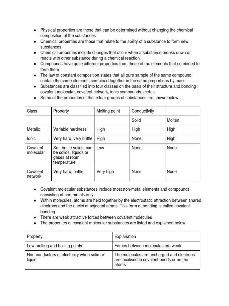 Bonding And Structure Determine Properties Pdf
