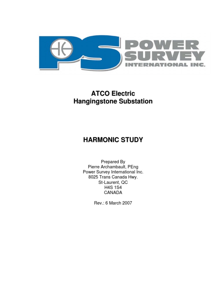 27 Atco Electric - Harmonic Study | PDF | Capacitor | Electrical Substation