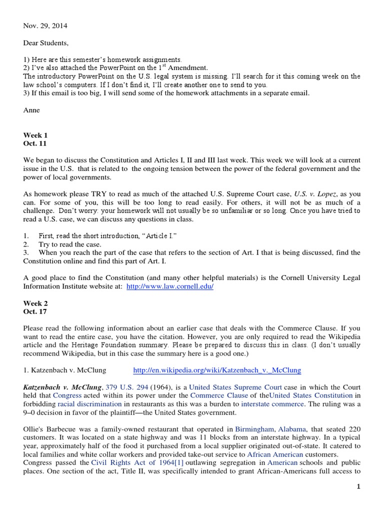 Homework Assignments | PDF | Government Of The United States | American ...