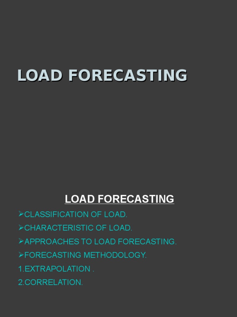 Load Forecasting | PDF | Forecasting | Normal Distribution
