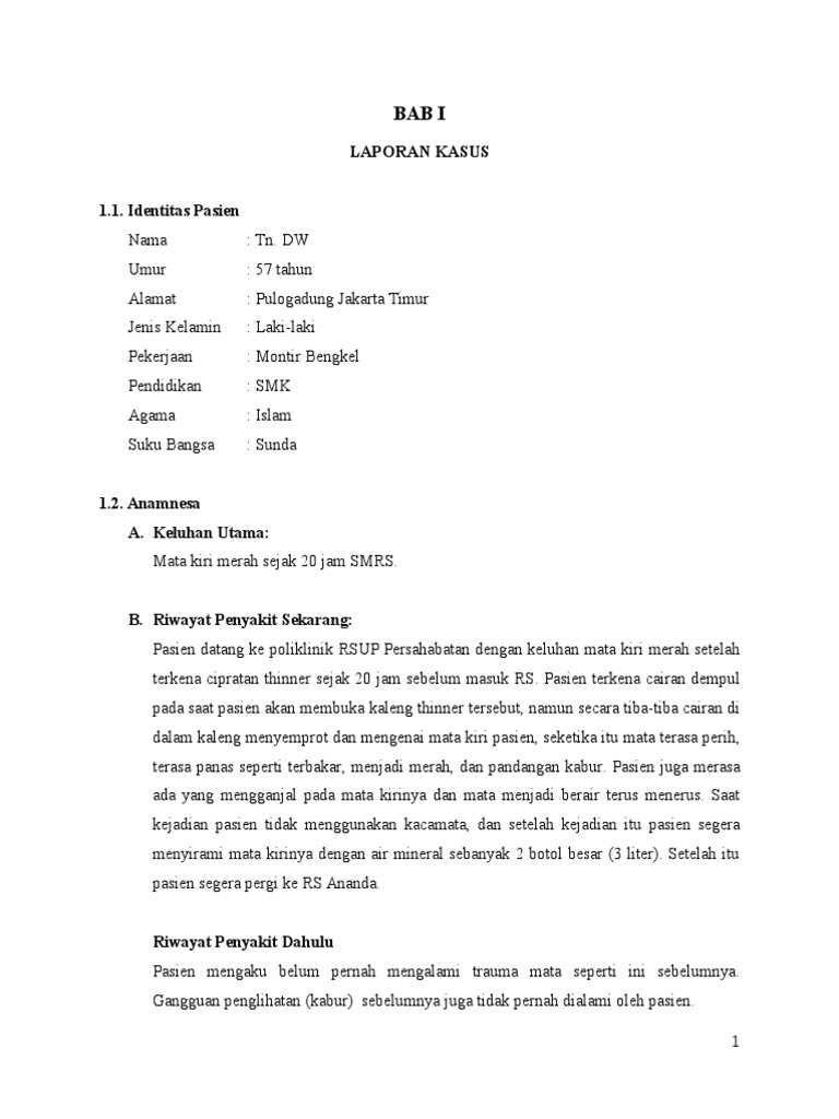 Lapsus Manda Rita-Trauma Kimia Mata | PDF