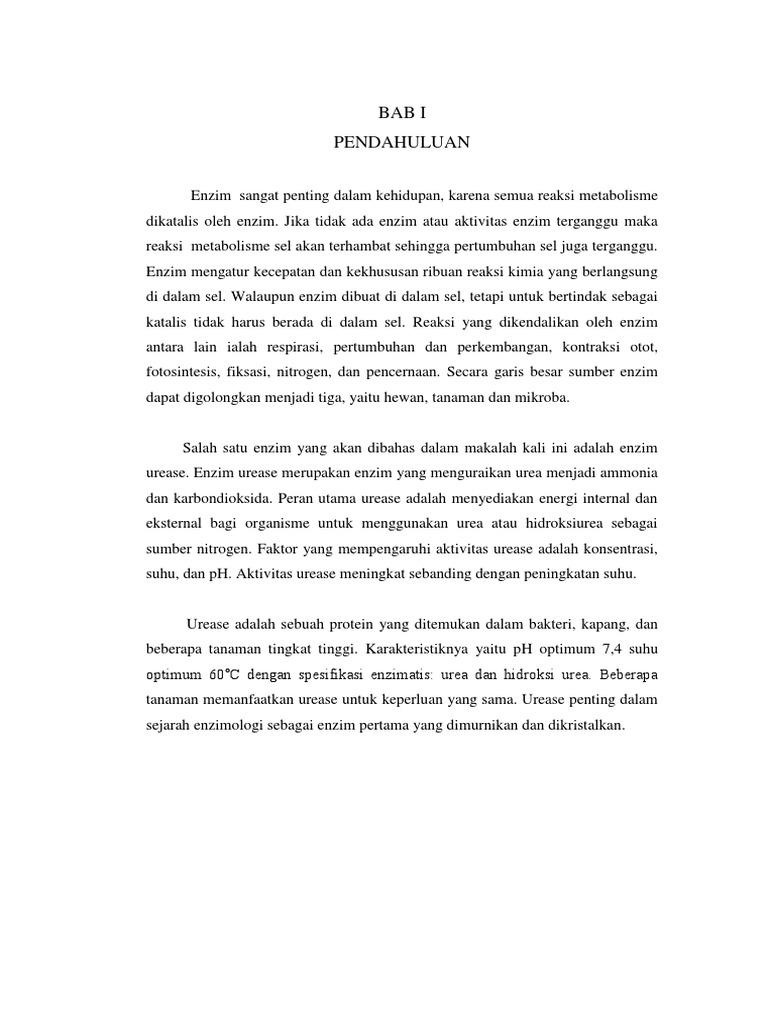 Makalah Enzim Urease | PDF