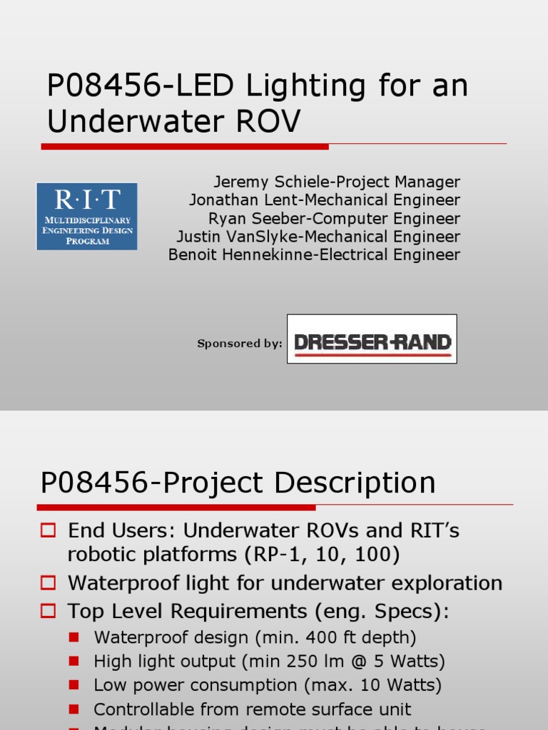 P08456-LED Lighting For An Underwater ROV | PDF | Light Emitting Diode ...