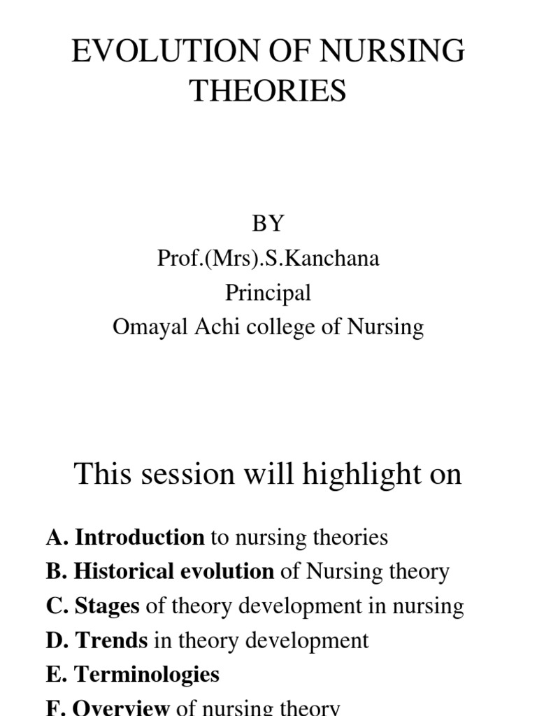 Evolution of Nursing Theories | PDF | Concept | Theory