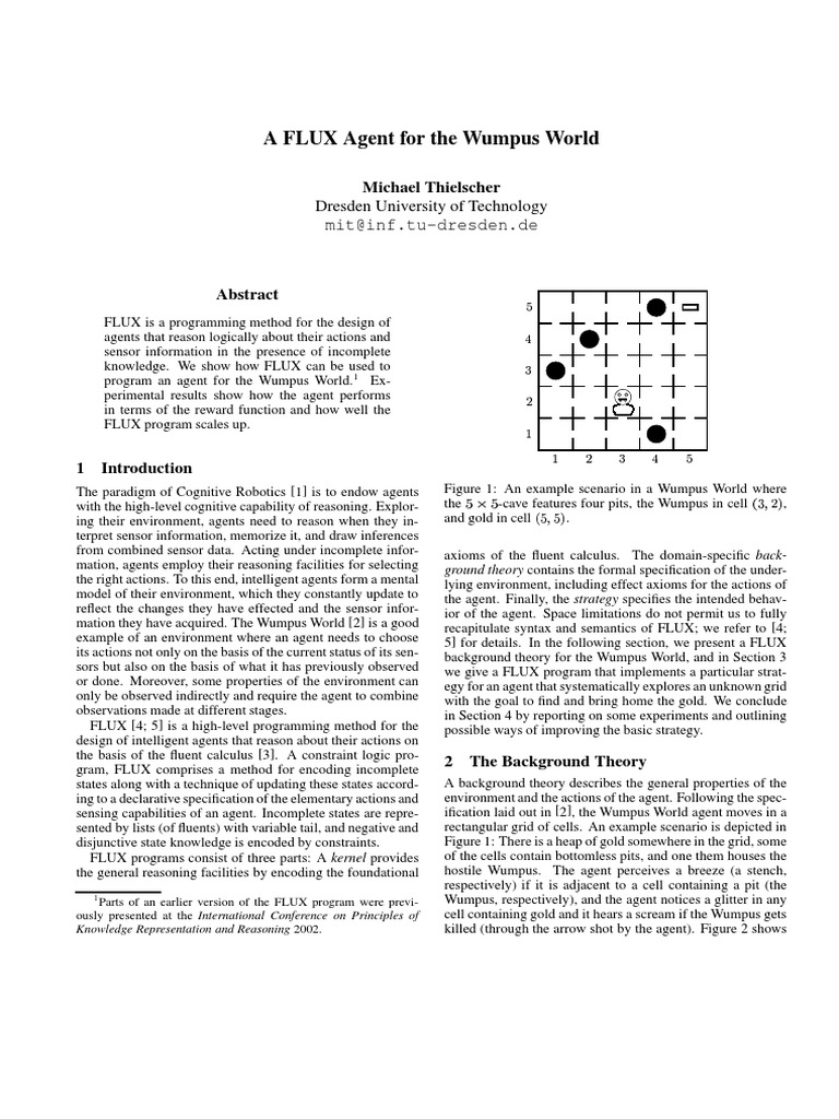 Wumpus World | PDF | Information | Mathematical Logic