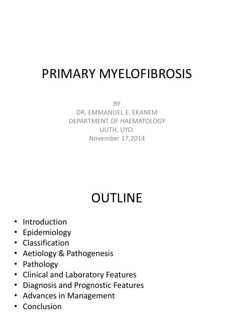 Primary Myelofibrosis Overview | PDF | Bone Marrow | Transforming ...