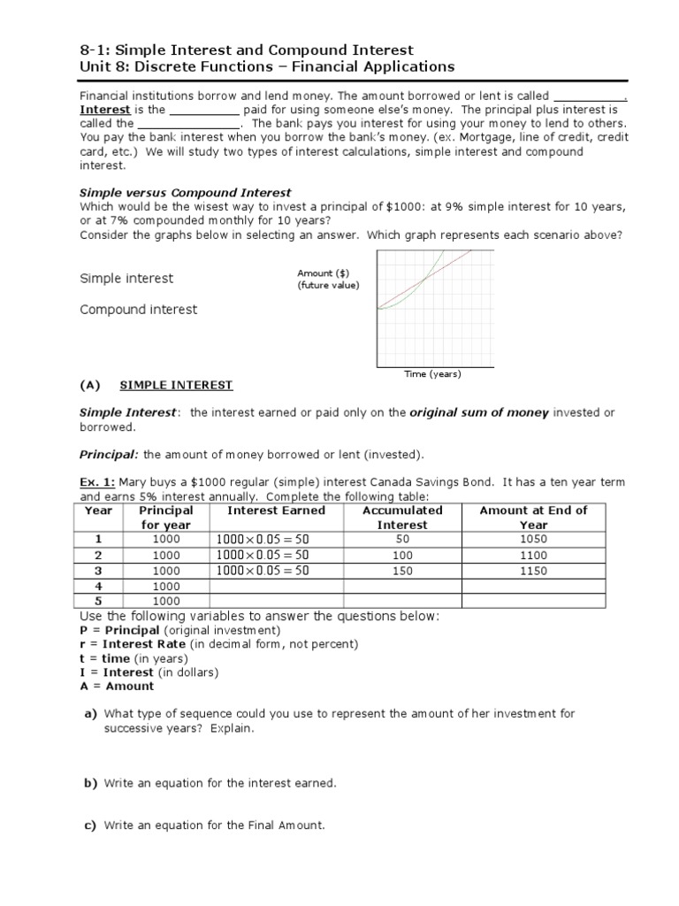 Simple and Compound Interest | PDF | Compound Interest | Interest