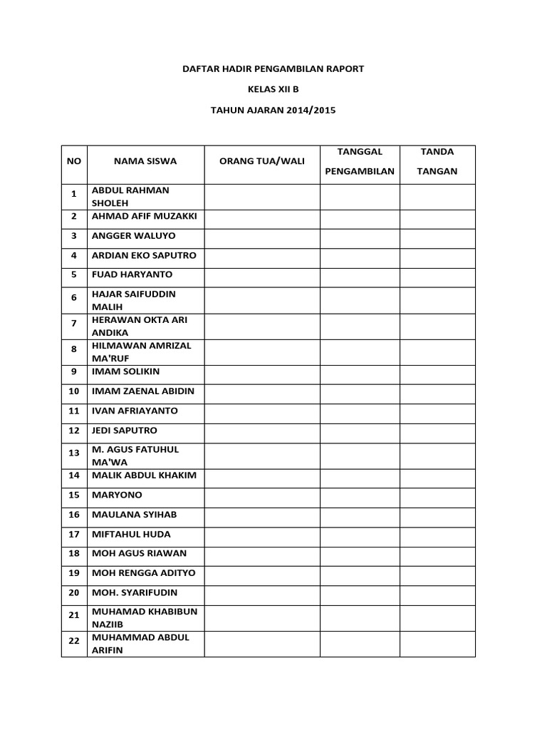 Contoh Surat Pengambilan Raport - Delinewstv