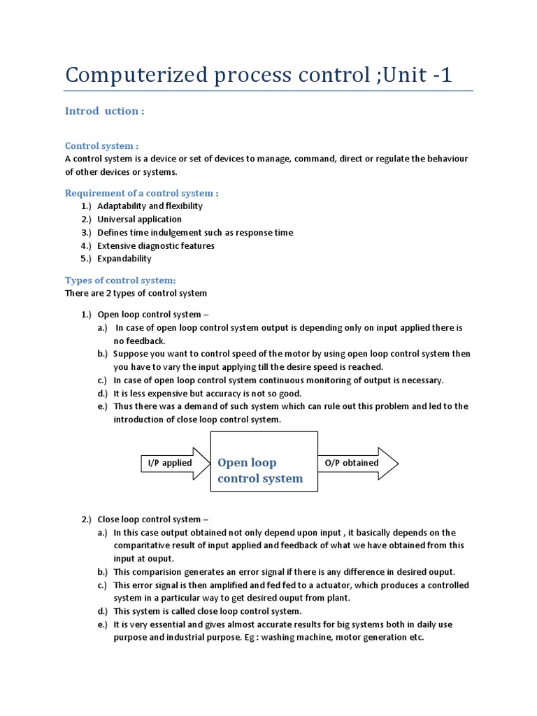 Computerized Process Control | PDF | Control System | Automation