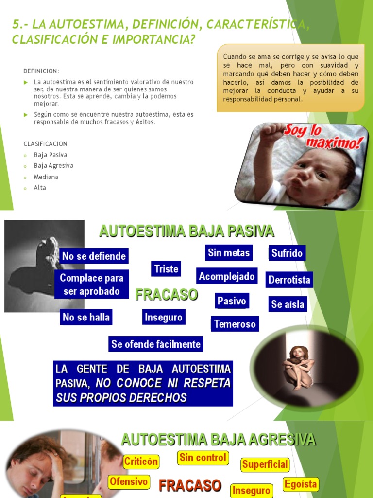 Autoestima, Definicion y Caracteristicas | PDF | Autoestima | Cultura ...