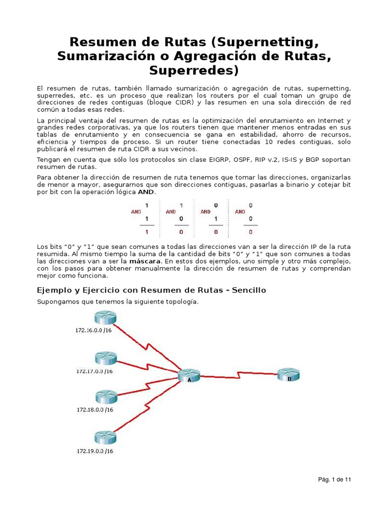 Resumen de Rutas | Dirección IP | Enrutador (Computación) | Prueba gratuita de 30 días | Scribd