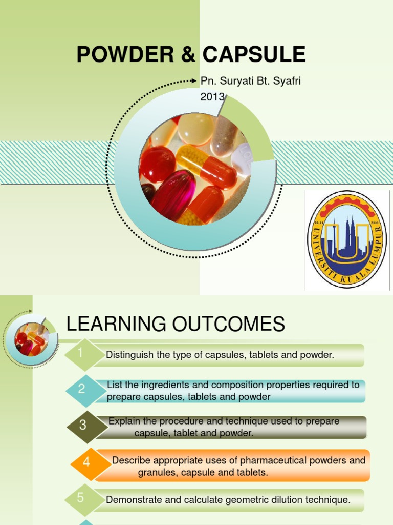 Powder, Capsule | PDF | Tablet (Pharmacy) | Powder (Substance)