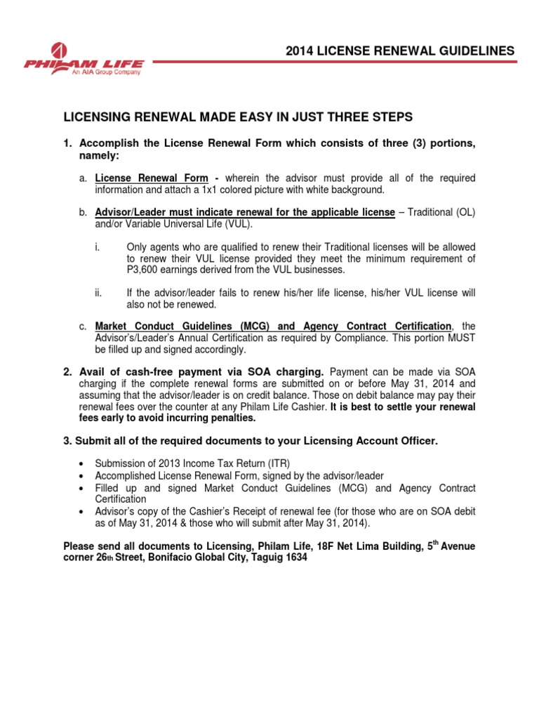 License Renewal Guide for Advisors | PDF