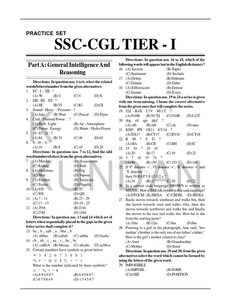 5.Practice Set SSC-CGL TIER I.pdf | Nature