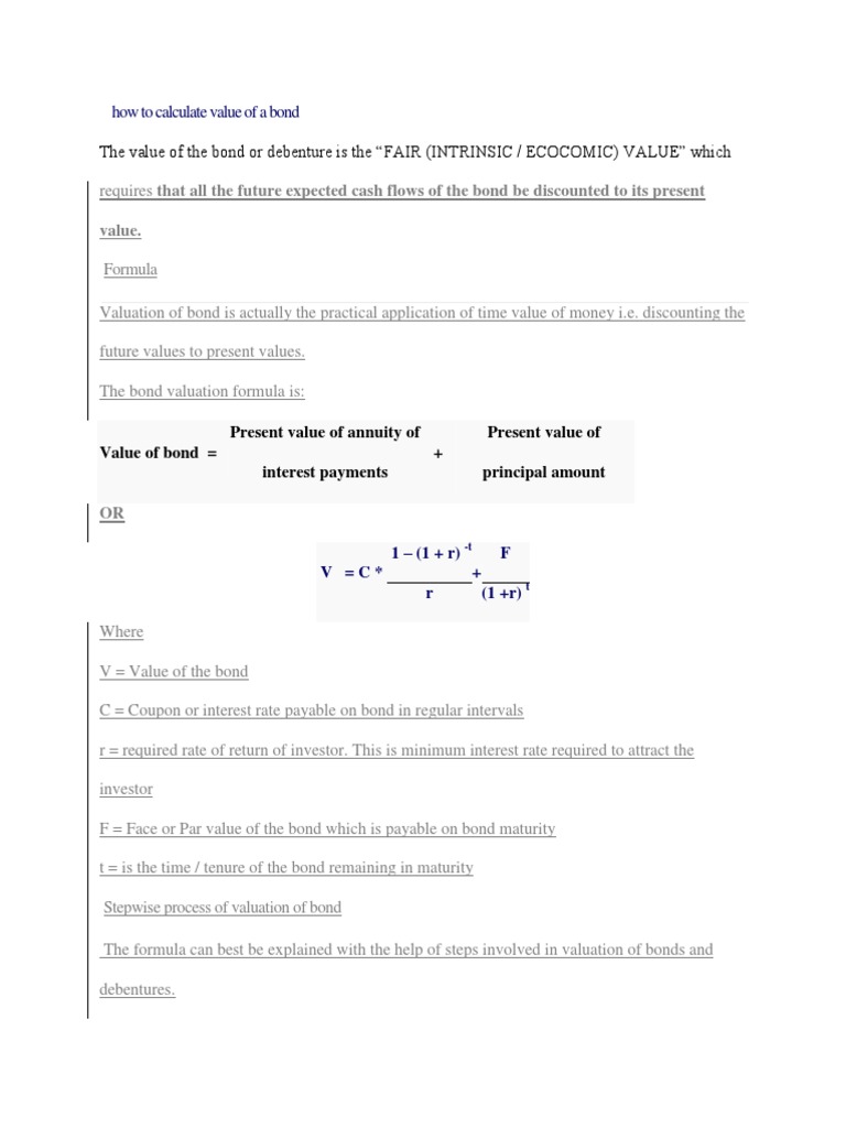 Calculating the Present Value of a Bond Using Annuity and Simple ...