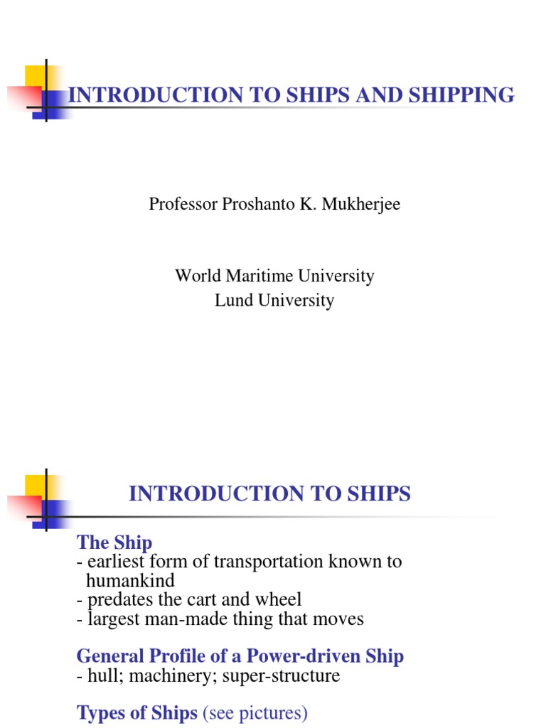 Introduction To Ships and Shipping PKM | PDF | Ships | Navigation