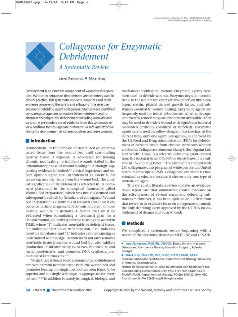 Collagenase For Enzymatic Debridement A.2 | PDF | Wound | Surgery