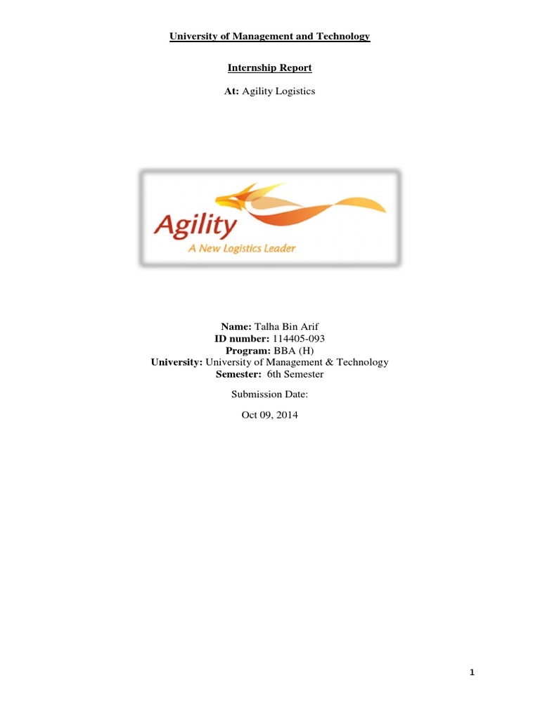 Internship Report PDF Logistics Supply Chain Management