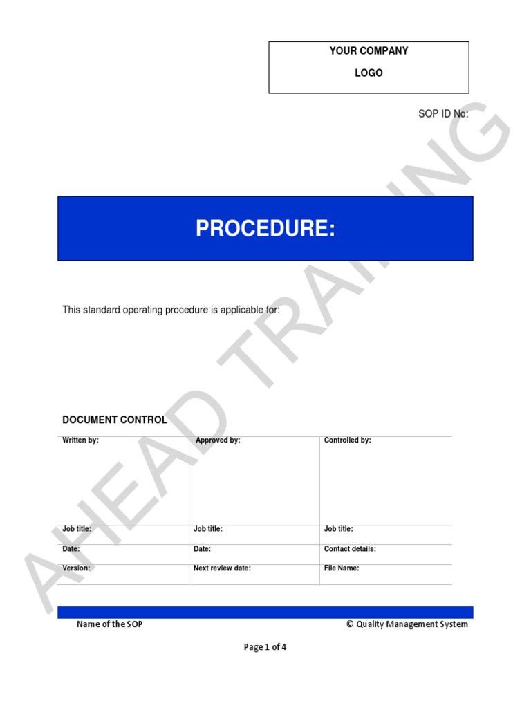 Procedure Template | PDF | Business | Computers
