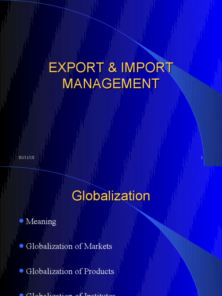 Import & Export Management | PDF | Exports | Imports