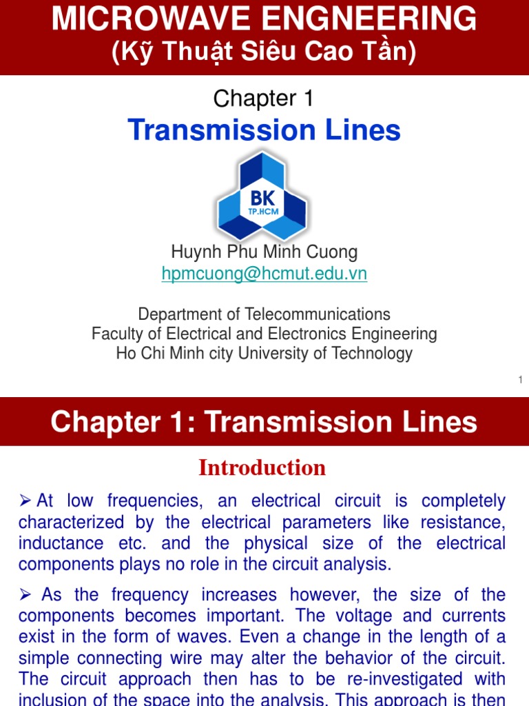 Chapter 1 Transmission Line | PDF | Transmission Line | Electric Power ...