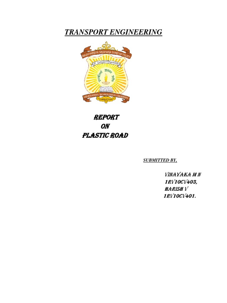 Plastic Road Report | PDF | Plastic | Road