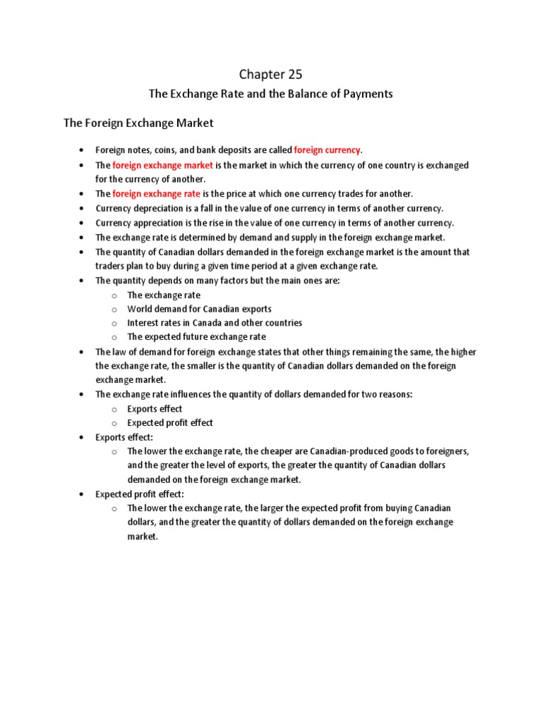 An Overview of Foreign Exchange Markets, Exchange Rate Determination ...