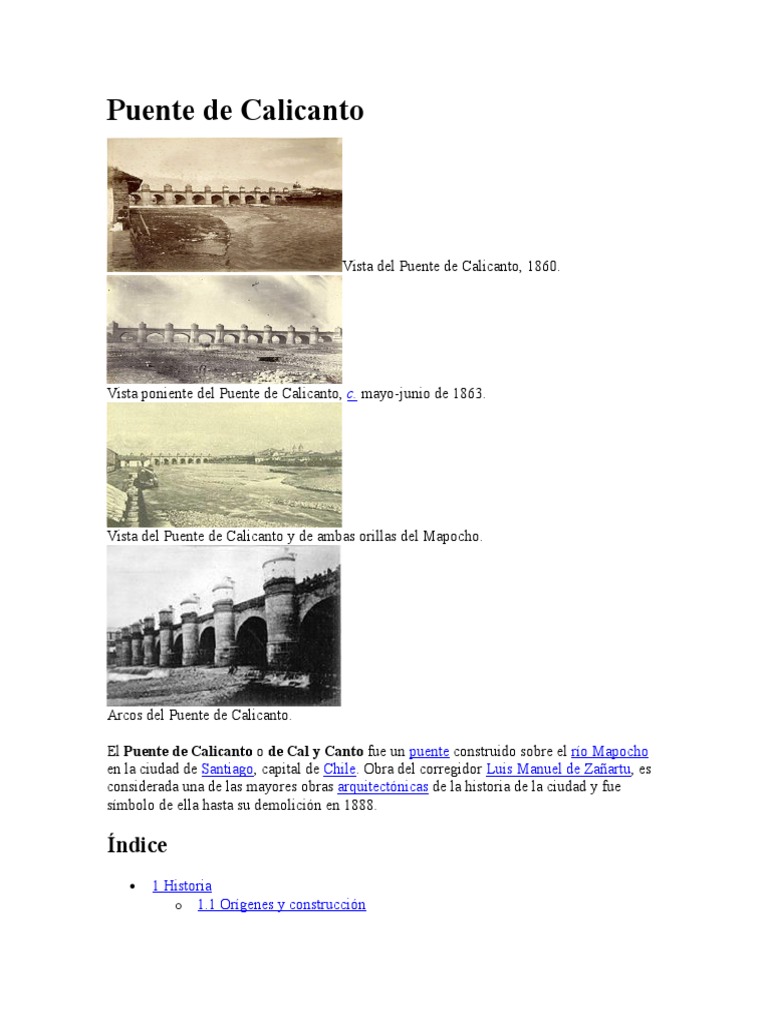 Puente de Calicanto | PDF | Santiago | Puente